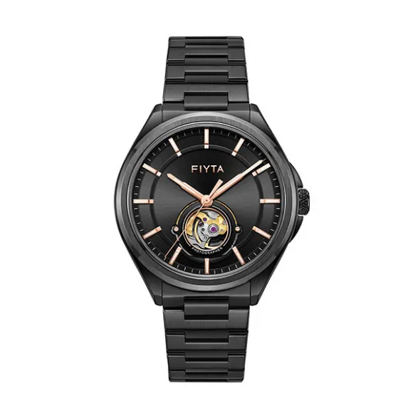 飞亚达/Fiyta 黑色、多棱面、精钢 42MM 自动机械机芯 GA860020.BBB-小迈步海淘品牌官网