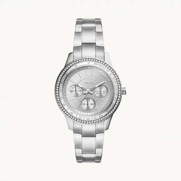 化石/Fossil Stella Sport Multifunction Stainless Steel Watch ES5108-小迈步海淘品牌官网