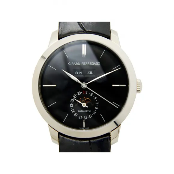 芝柏/Girard-Perregaux GIRARD-PERREGAUX 1966 40MM 18kt白金 自动机械机芯 男表 49535-53-651-BK6A-小迈步海淘品牌官网