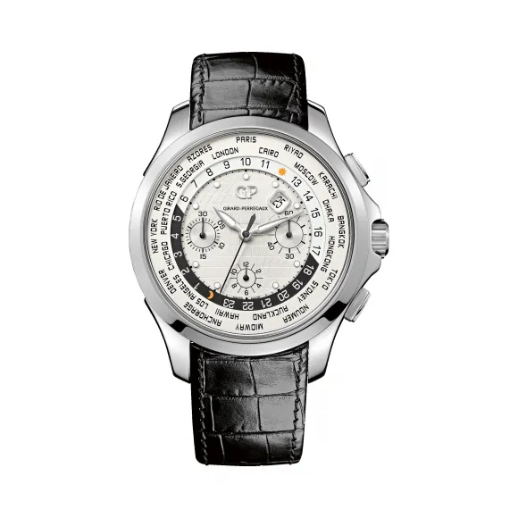 芝柏/Girard-Perregaux Traveller 旅行家系列 44,00 毫米 精钢表壳 男表 49700-11-133-BB6B ...