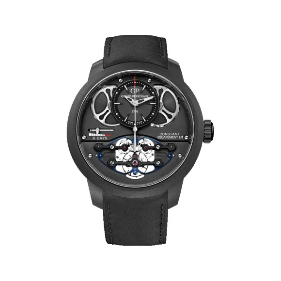 芝柏/Girard-Perregaux Bridges 系列 46 MM 碳与钛复合材质 手动机械机芯 男表 93505-39-633 ...