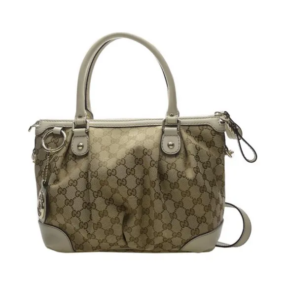 古驰/Gucci 杏色 帆布 手提包 247902-FAFXG-9761-小迈步海淘品牌官网