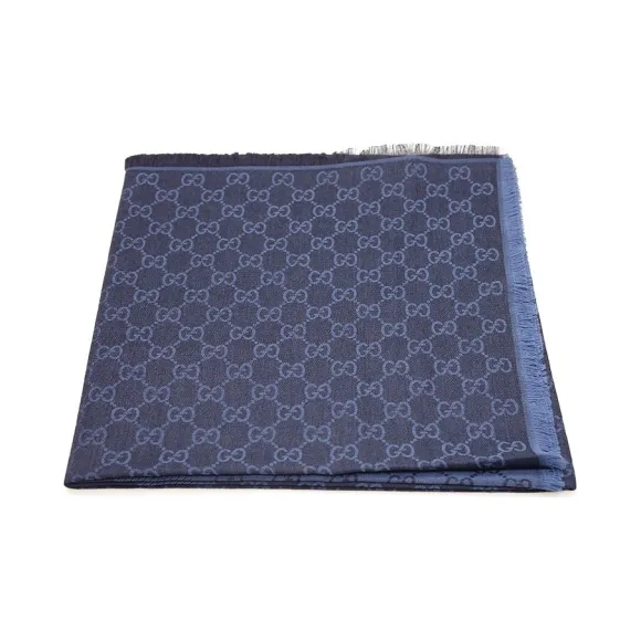 古驰/Gucci 蓝色 羊毛 丝巾 281942-3G704-4368-小迈步海淘品牌官网
