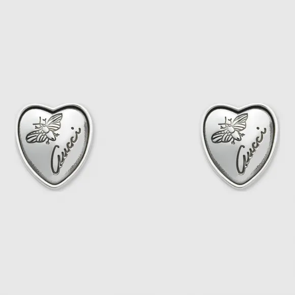 古驰/Gucci 纯银Flora花卉心形耳环 341262 J8400 0701-小迈步海淘品牌官网