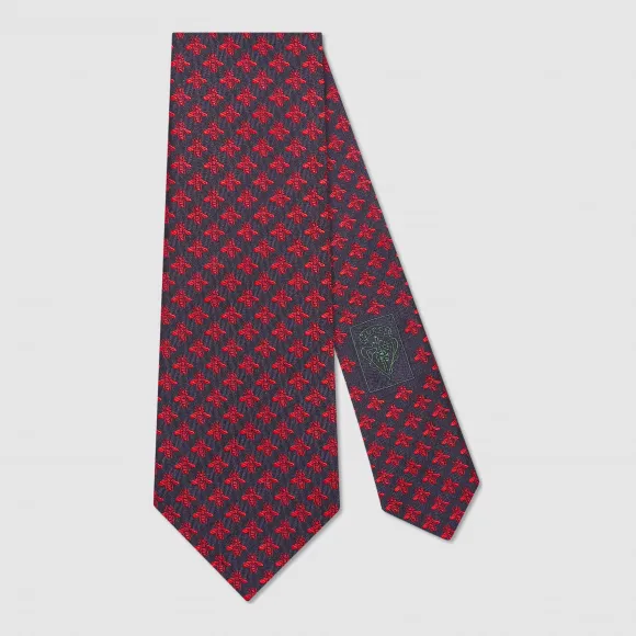 古驰/Gucci 真丝蜜蜂领带 428873 4E002 4074-小迈步海淘品牌官网