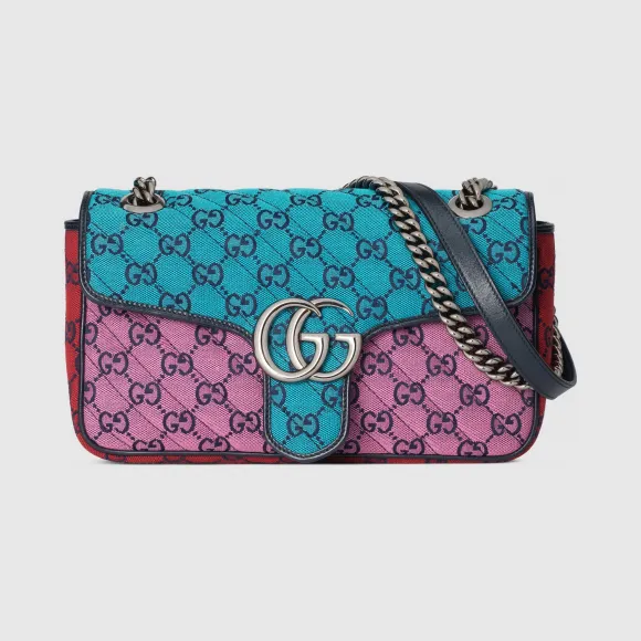 古驰/Gucci GG Multicolor系列GG Marmont小号肩背包 443497-2UZIN-4165-小迈步海淘品牌官网