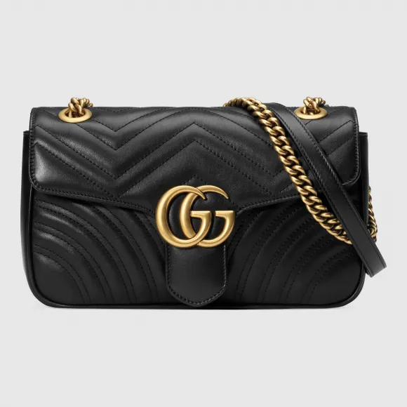 古驰/Gucci GG Marmont绗缝肩背包 443497 DTDID 1000-小迈步海淘品牌官网