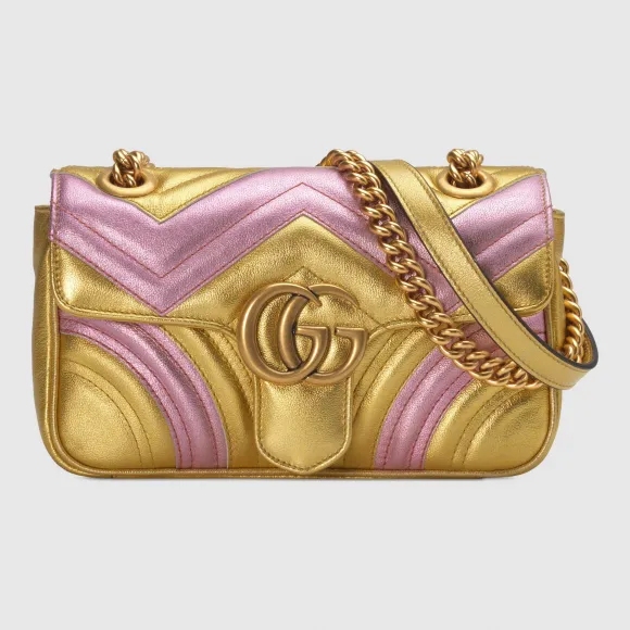 古驰/Gucci GG Marmont系列绗缝迷你手袋 446744 0U1YC 8088-小迈步海淘品牌官网