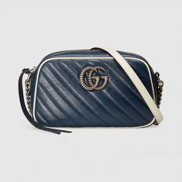 古驰/Gucci GG Marmont系列小号绗缝肩背包 447632_0OLFN_4186-小迈步海淘品牌官网