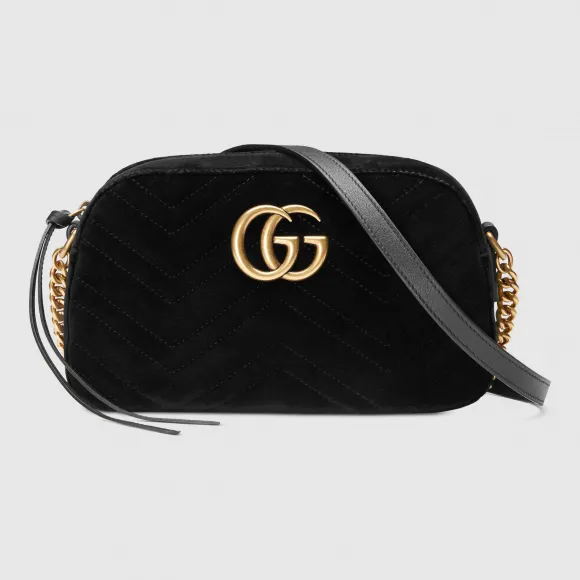 古驰/Gucci GG Marmont系列天鹅绒小号肩背包 447632 9QIBT 1000-小迈步海淘品牌官网