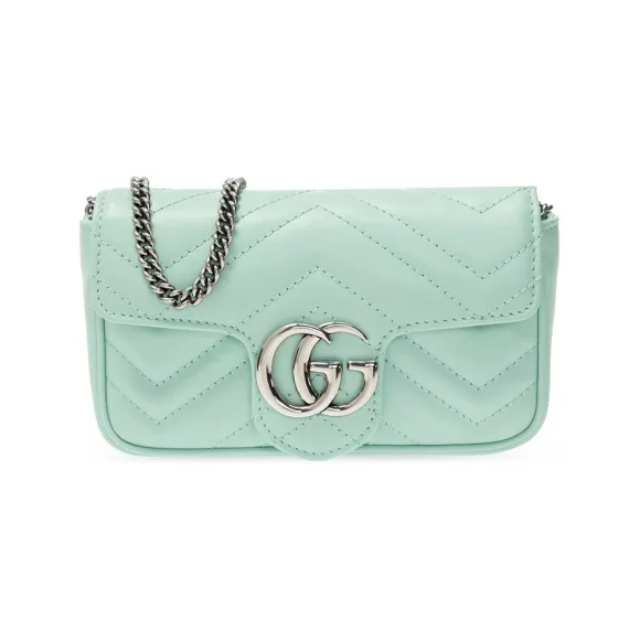 古驰/Gucci GG MARMONT 浅蓝色 皮革 手袋 476433-DTDCP-3926-小迈步海淘品牌官网