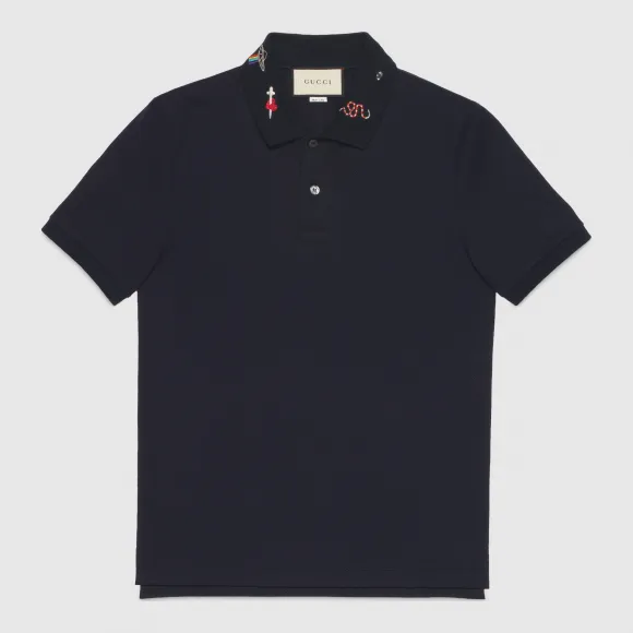 古驰/Gucci 刺绣棉质polo衫 523059 X9U96 4033-小迈步海淘品牌官网