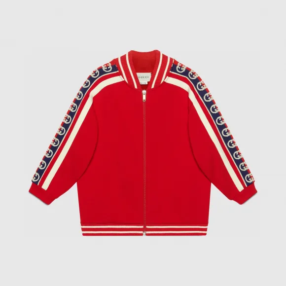 古驰/Gucci 儿童互扣式双G印花棉质卫衣 591492-XJB4G-6010-小迈步海淘品牌官网