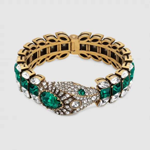 古驰/Gucci 饰水晶灵蛇造型手镯 596004 I4769 8519-小迈步海淘品牌官网