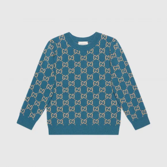 古驰/Gucci 儿童GG羊毛衫 615384-XKBD7-4194-小迈步海淘品牌官网