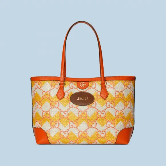 古驰/Gucci 韩国独家“Jeju”草编手提包 631685-UYFRG-8817 -小迈步海淘品牌官网
