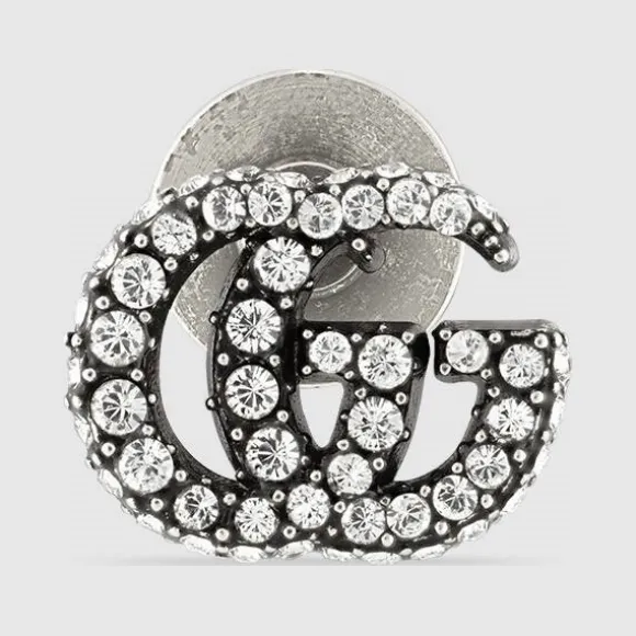 古驰/Gucci 水晶双G胸针 645604-J3F42-9026-小迈步海淘品牌官网