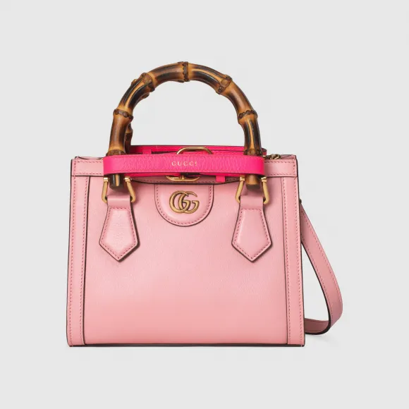 古驰/Gucci Gucci Diana竹节迷你托特包 655661-17QDT-5378 -小迈步海淘品牌官网