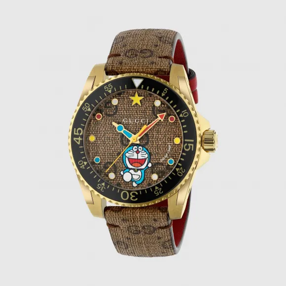 古驰/Gucci Doraeman x Gucci Dive腕表 YA136335-小迈步海淘品牌官网
