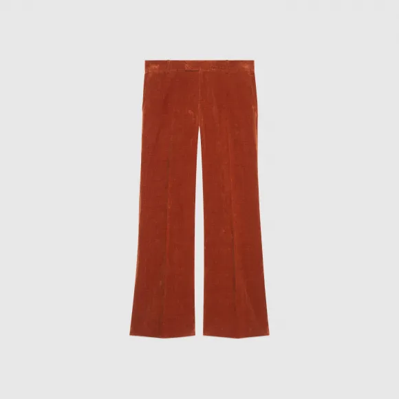 古驰/Gucci 天鹅绒喇叭裤 659654-Z328H-6038-小迈步海淘品牌官网