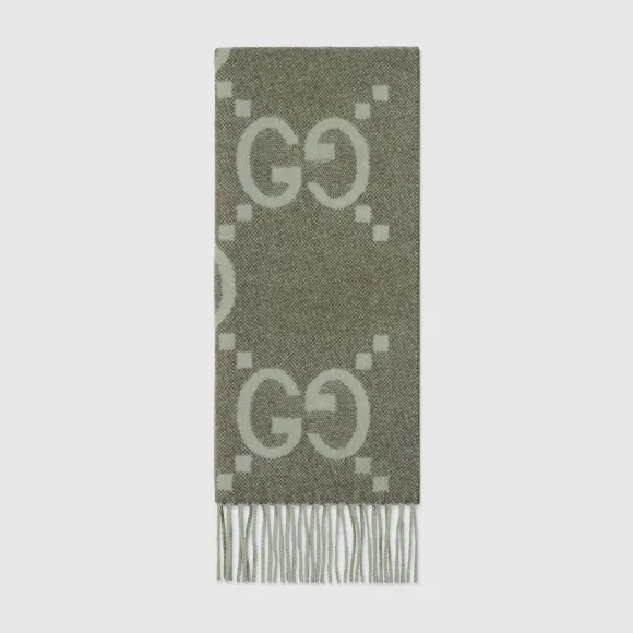 古驰/Gucci GG羊绒提花围巾 674275-3G344-3465-小迈步海淘品牌官网