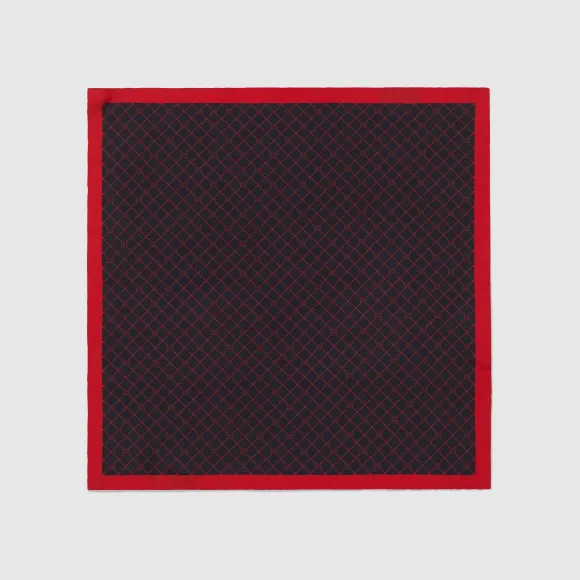 古驰/Gucci GG格纹真丝口袋方巾 676842-4G001-4274-小迈步海淘品牌官网
