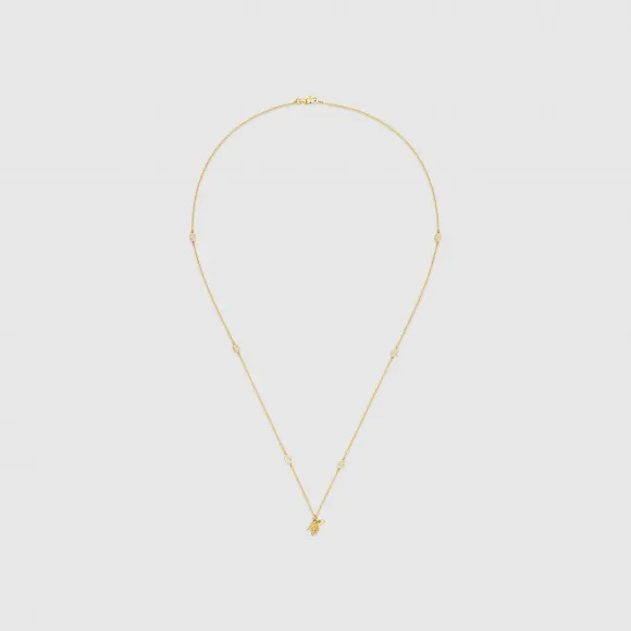 古驰/Gucci 香蕉和钻石细节项链 679458-J8540-8000-小迈步海淘品牌官网