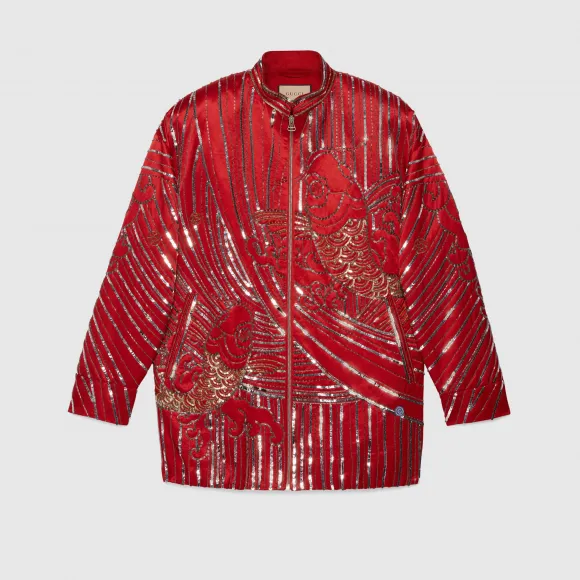 古驰/Gucci 刺绣女公爵真丝外套 740605-ZAMZI-6429-小迈步海淘品牌官网