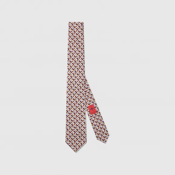 古驰/Gucci 圆形 GG 印花领带 750502-4EAA1-6169-小迈步海淘品牌官网