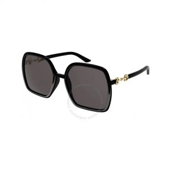 古驰/Gucci Grey Oversized Ladies Sunglasses GG0890SA 001 58-小迈步海淘品牌官网