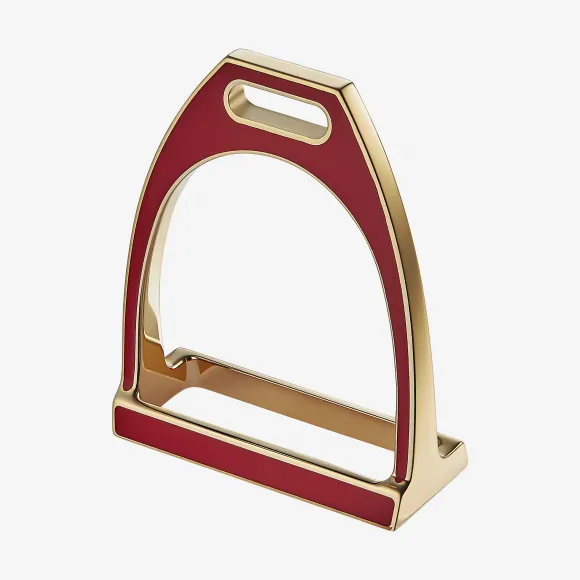 爱马仕/Hermes 红色 Etrier漆面丝巾扣 H601952S_01-小迈步海淘品牌官网