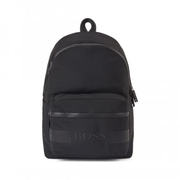 雨果博斯/Hugo Boss 男士同色调徽标肩带纹理尼龙背包 hbas50428634001-小迈步海淘品牌官网