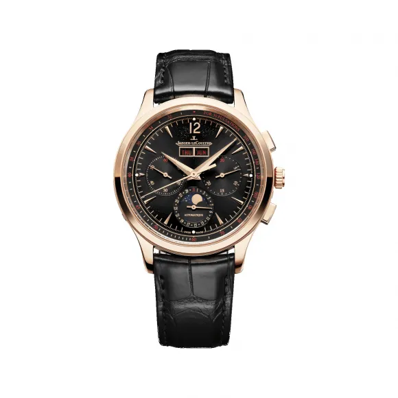 积家/Jaeger LeCoultre 男士玫瑰金自动腕表，自动上链Master Control Chronograph Calendar大师 ...