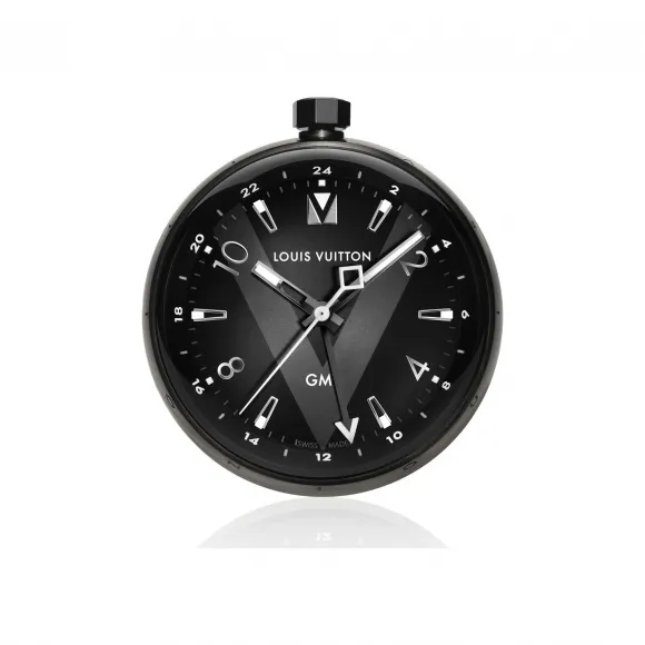 路易威登/Louis Vuitton TAMBOUR ALL BLACK GMT 台钟 Q1Q000-小迈步海淘品牌官网