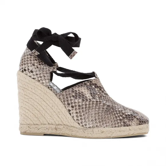 罗意威/Loewe Ribbon Wedge Espadrille White/natural 453.15.055-小迈步海淘品牌官网