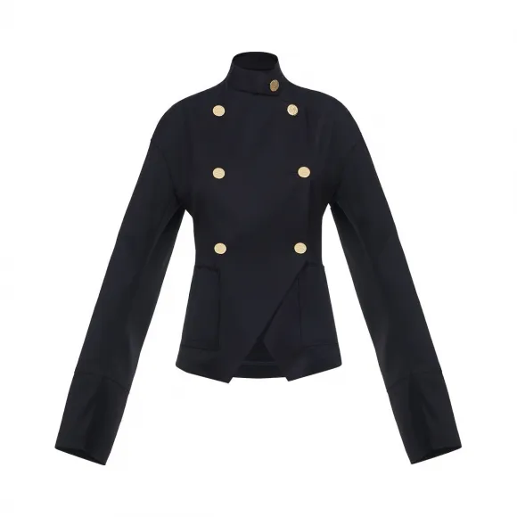 罗意威/Loewe Db Gold Button Jacket黑色 D2177010PA-小迈步海淘品牌官网