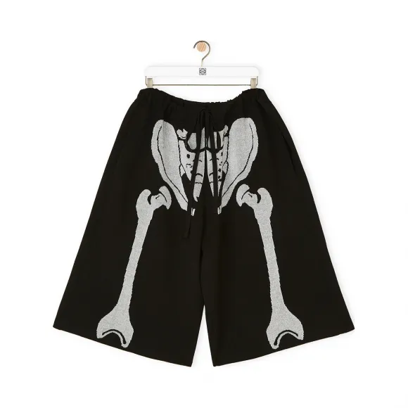 罗意威/Loewe Skeleton Shorts黑色/白色 H3102020CO-小迈步海淘品牌官网