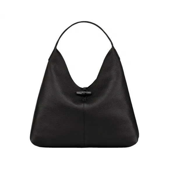 珑骧/Longchamp 半月形单肩包 XL Roseau Essential 黑色 (10171968001)-小迈步海淘品牌官网