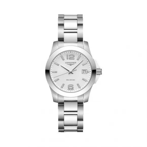 浪琴/Longines 康卡斯系列 石英 精钢 女表 L3.377.4.76.6-小迈步海淘品牌官网