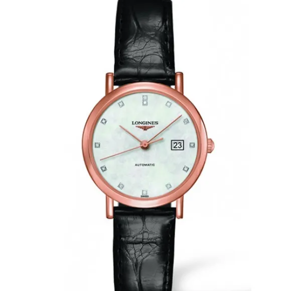 浪琴/Longines 博雅系列 29.00 MM 5N 红金 自动机械机芯 女表 L4.287.8.87.4-小迈步海淘品牌官网