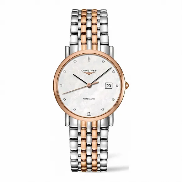 浪琴/Longines 博雅系列 18kt玫瑰金/精钢 男表 L4.809.5.87.7-小迈步海淘品牌官网