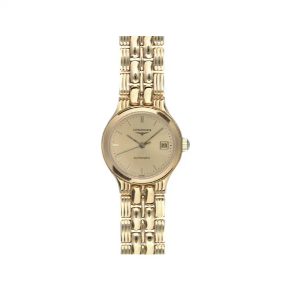 浪琴/Longines 时尚系列 25.10 MM 黄色 PVD 2N 自动机械机芯 女表 L5.150.2.32.6-小迈步海淘品牌官网