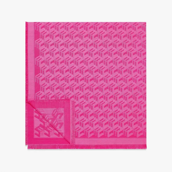 MCM 立方体花押字缇花披巾 MEFCAMM06QR001-小迈步海淘品牌官网