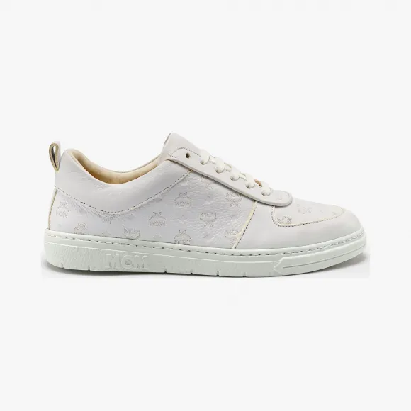 MCM Women‘s Sustainable Terrain Lo Sneakers in Monogram Leather ...
