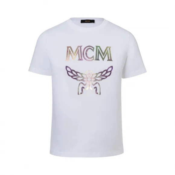 MCM Women's Hologram Print Logo T-Shirt MFT9SMM65WT00L-小迈步海淘品牌官网