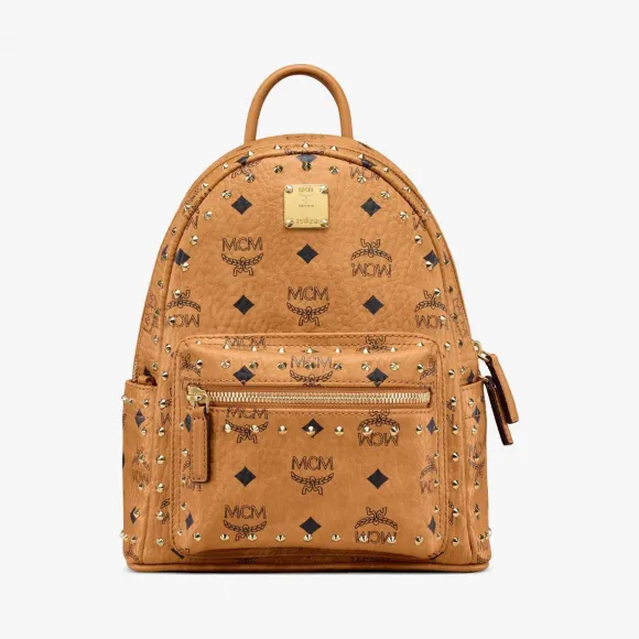MCM Stark Backpack in Studded Outline Visetos MMK8AVE62CO001-小迈步海淘品牌官网