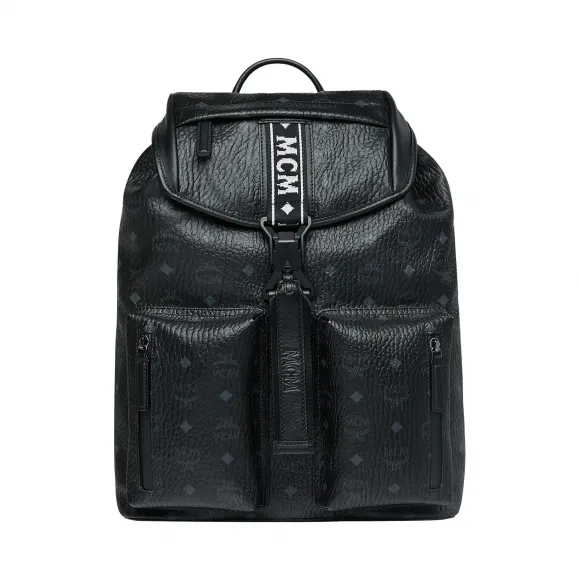 MCM Raymonde Visetos双口袋双肩背包 MUK9SRY01BK001-小迈步海淘品牌官网