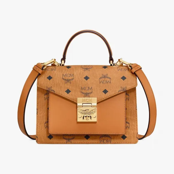 MCM Patricia Satchel in Visetos MWE8APA69CO001-小迈步海淘品牌官网