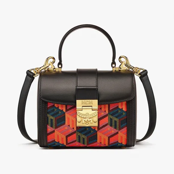 MCM Cubic Monogram Tracy Satchel提花背提包 MWECSCK01MT001-小迈步海淘品牌官网