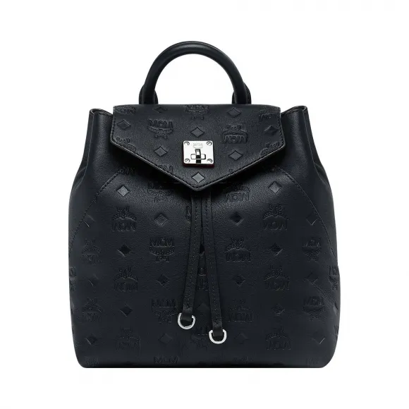 MCM Essential Backpack in Monogram Leather MWK9SSE03BK001-小迈步海淘品牌官网